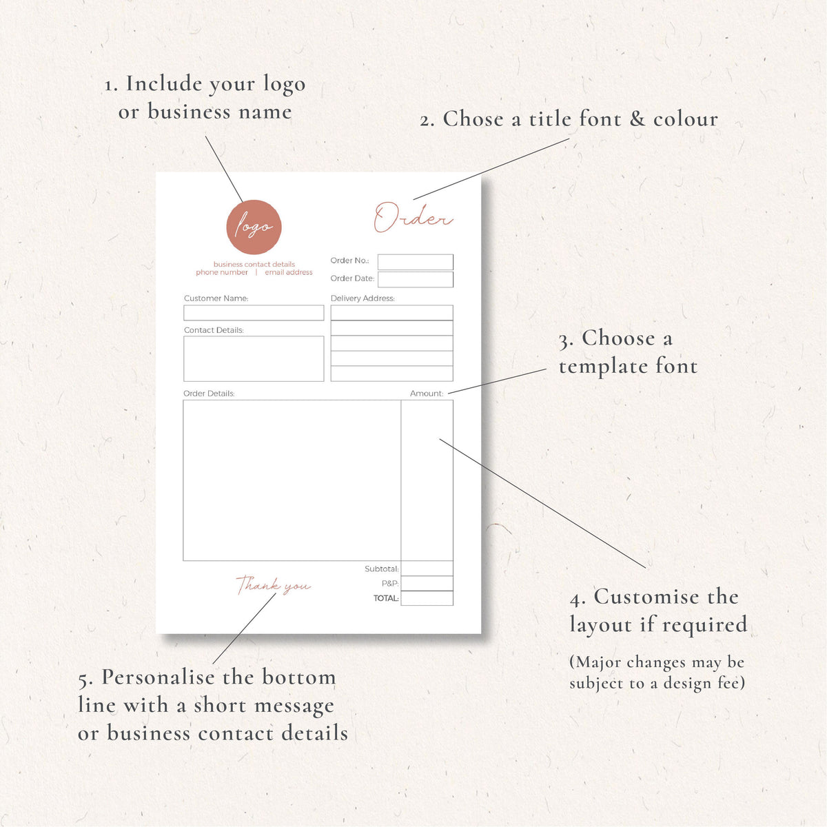 A5 NCR Duplicate Order Pad – Fernbank Studio